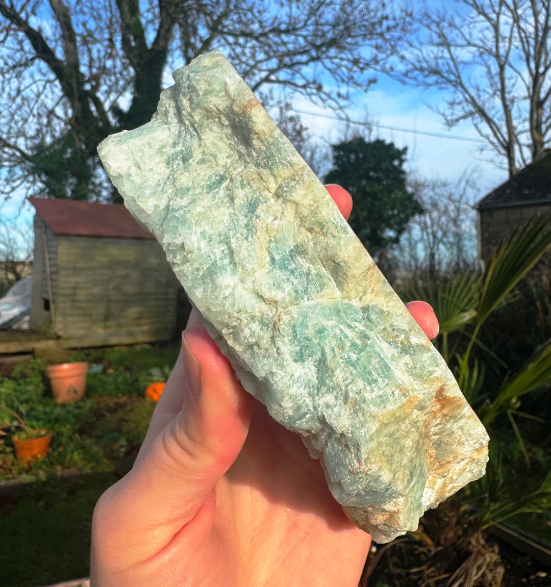 Huge Aquamarine Crystal, March Birthstone, Rough Aquamarine Rock, Raw ...