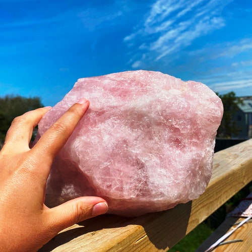 Love Stone Quartz Pink Quartz Raw Rough Crystal Pink Raw - Etsy UK