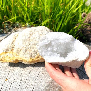 Unbroken Geode Huge Geode Natural Geode White Quatz Geode Mineral ...