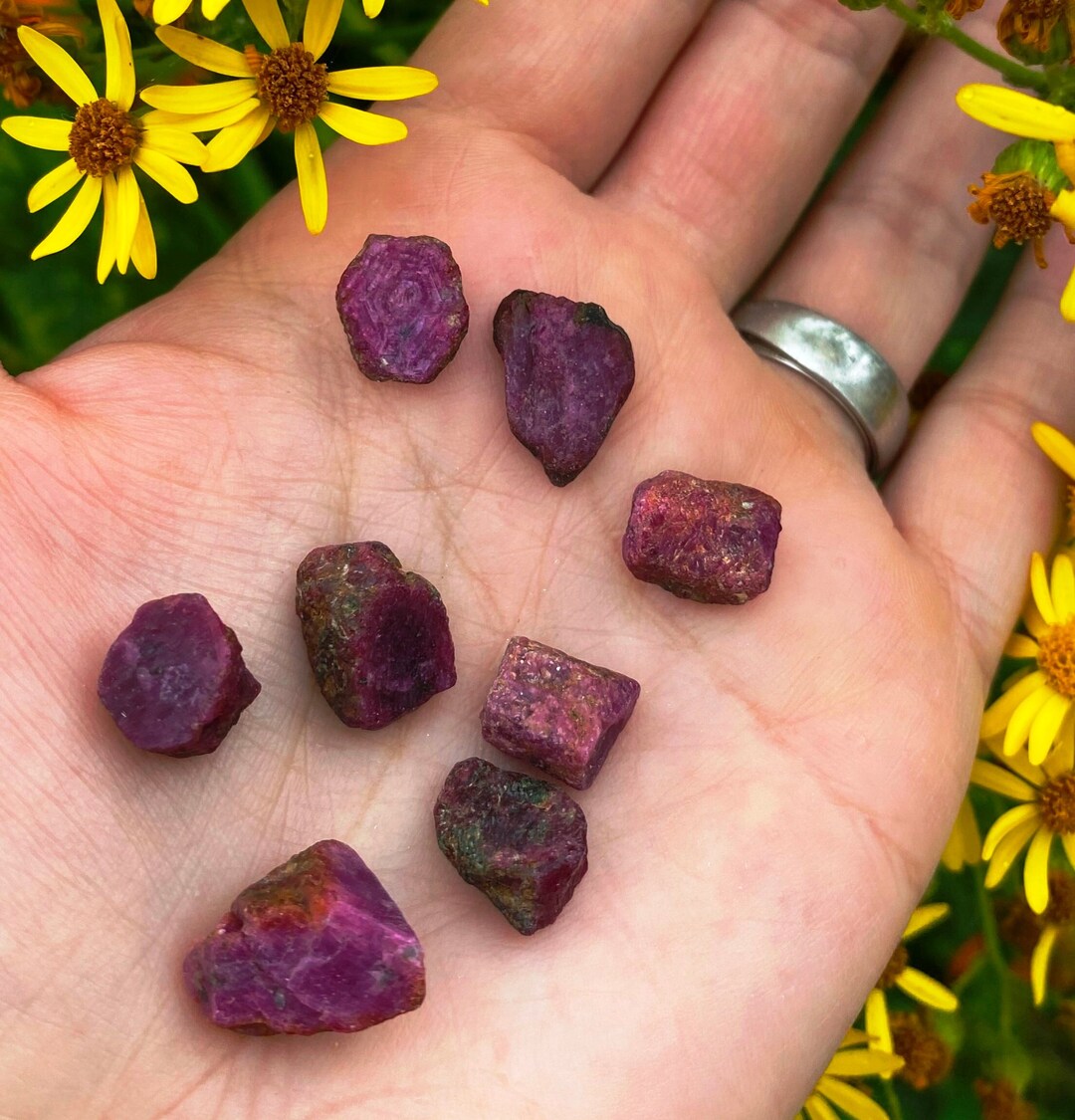 Raw Red Ruby Gemstone July Birthstone Raw Ruby Uk Crsytals Affordable ...
