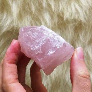 Raw crystal pink quartz chunk rough rose quartz healing rose | Etsy