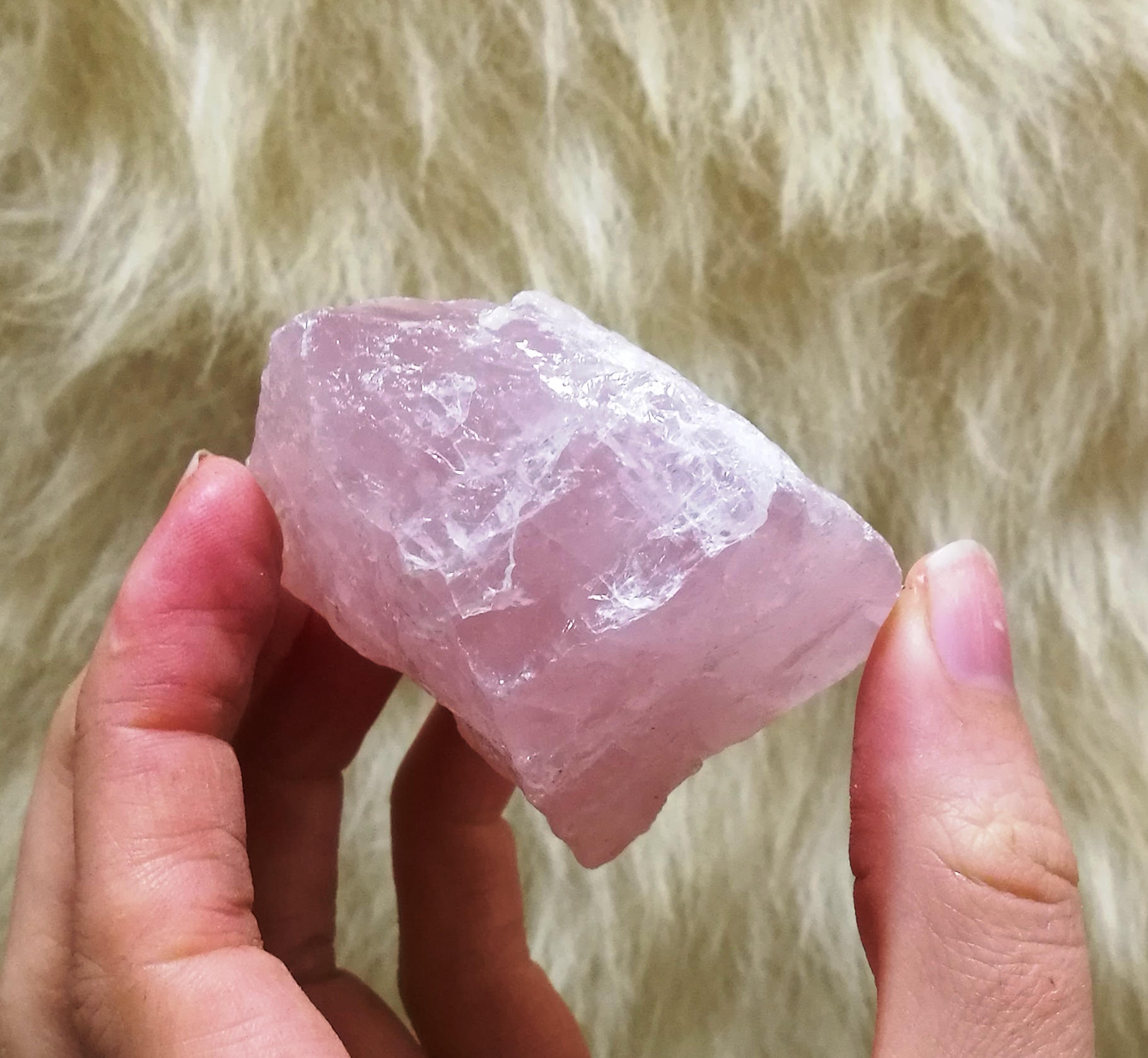 Raw crystal pink quartz chunk rough rose quartz healing rose | Etsy