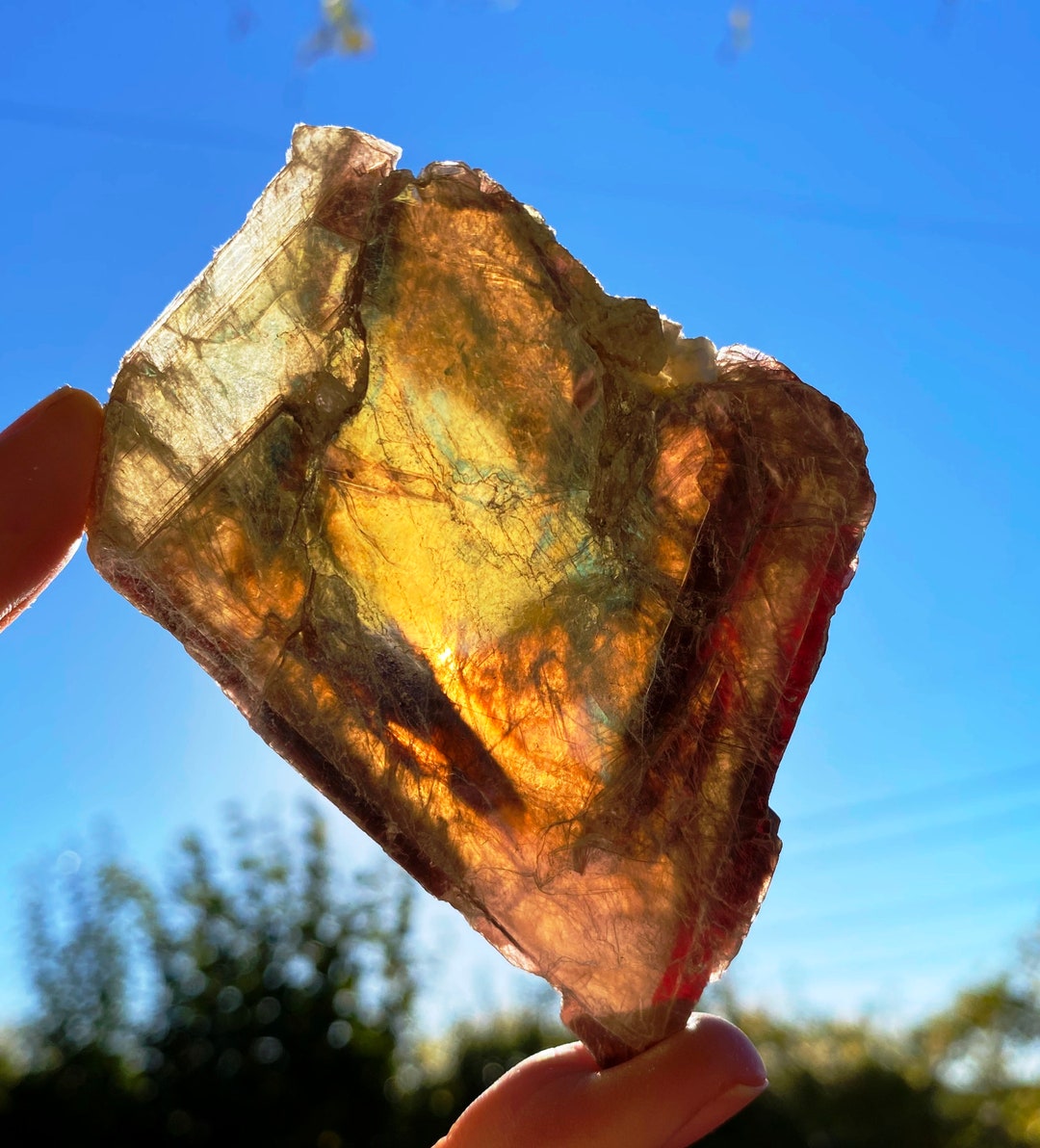 Violet Muscovite Bi-colour Rare Mica Muscovite, Purple Clear Mica, Bi ...