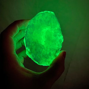 Glow Geode, Magic Crystal, Raw Geode Raw Crystal, Glow in Dark Crystal ...