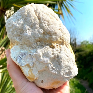 Unbroken Geode Huge Geode Natural Geode White Quatz Geode Mineral ...