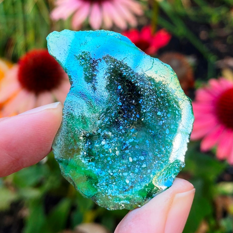 Green Geode - Etsy