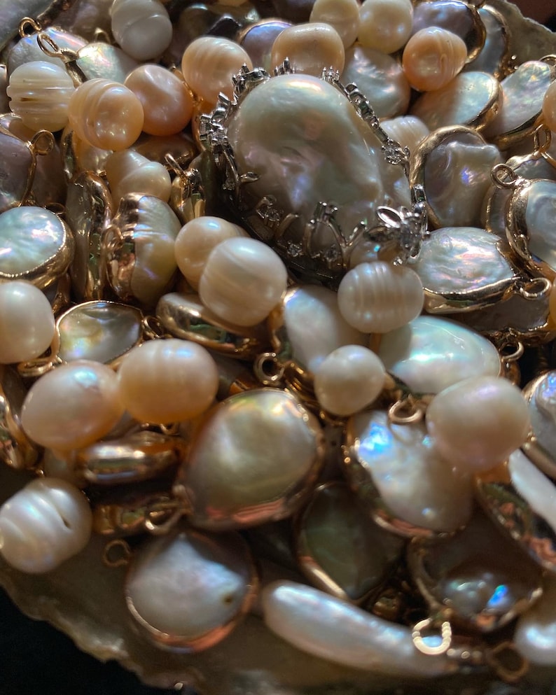 Full Pearl Stone Real Pearl Stones Water Pearls Uk Follow - Etsy UK