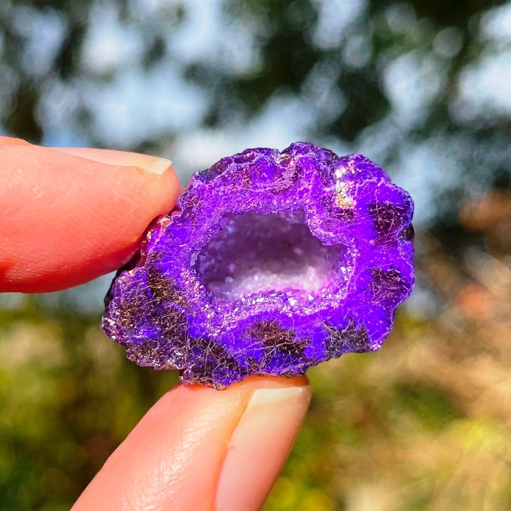 Fairy Stone Mini Geode Mini Fairy Geode Indigo Little Raw - Etsy Singapore