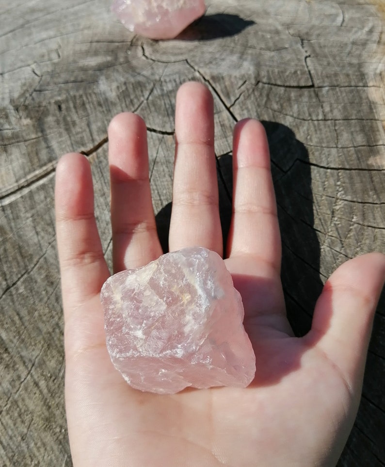 Rough rose quartz pink quartz chunk Christian crystals rock | Etsy