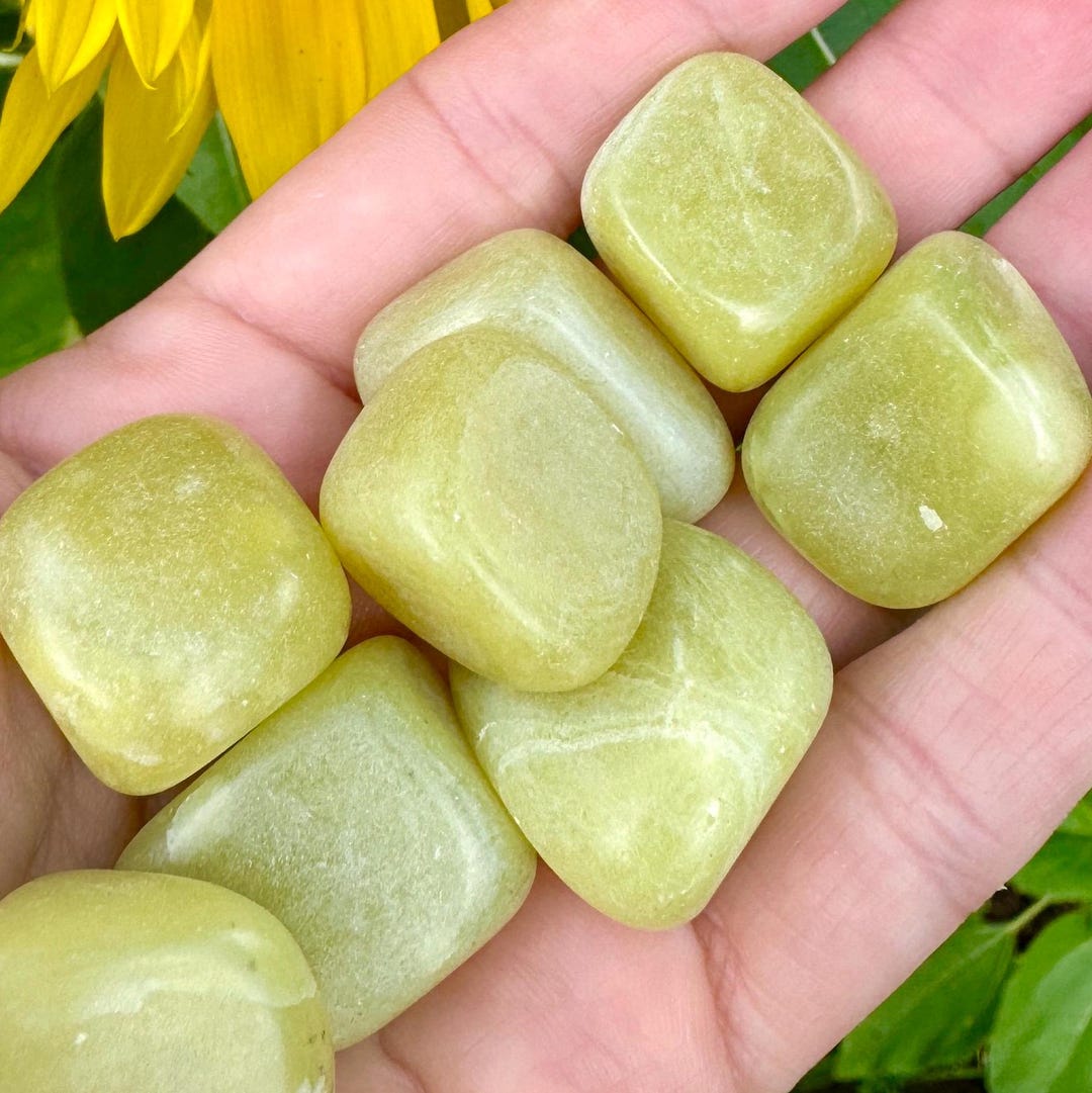 Jade Stone Tumbles, Natural Jade Tumbly, Green Jade Gems, Polished ...