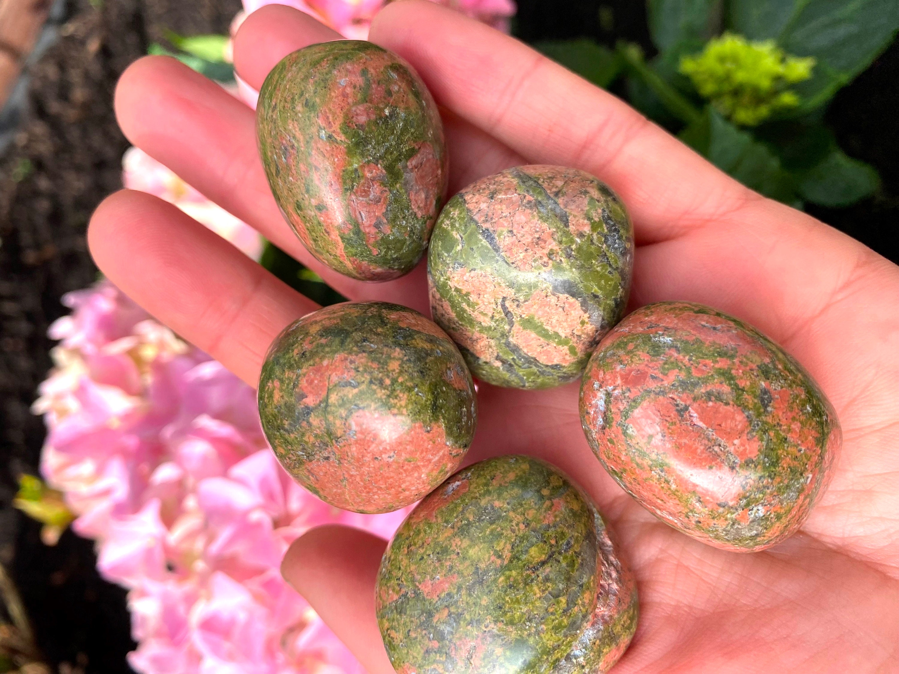 Unakite Tumble Stone Healing Stone Feng Shui Crystal Heart - Etsy UK