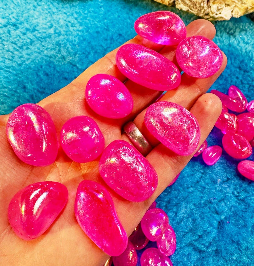 Pixie Aura Buy 50+ Tumble Crystals Pink Elf Stone Pink Pixie Stone Hot ...