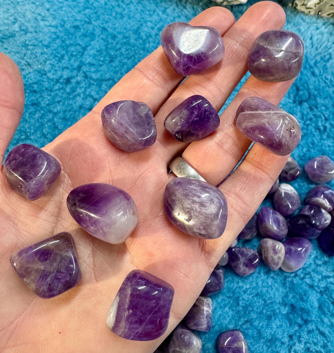 Wedding Favor Amethyst Gem, Pack of 100 Amethyst Tumbles for Weddings ...