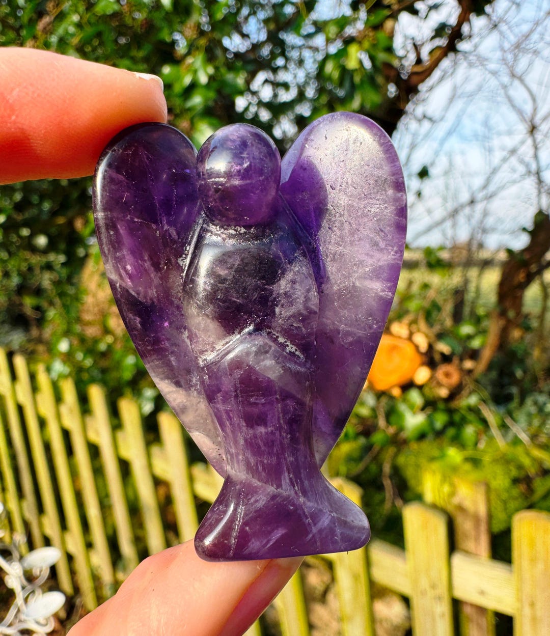Crystal Angel / Large Carved Angel / Rose Quartz Angel / Crystal Angel ...