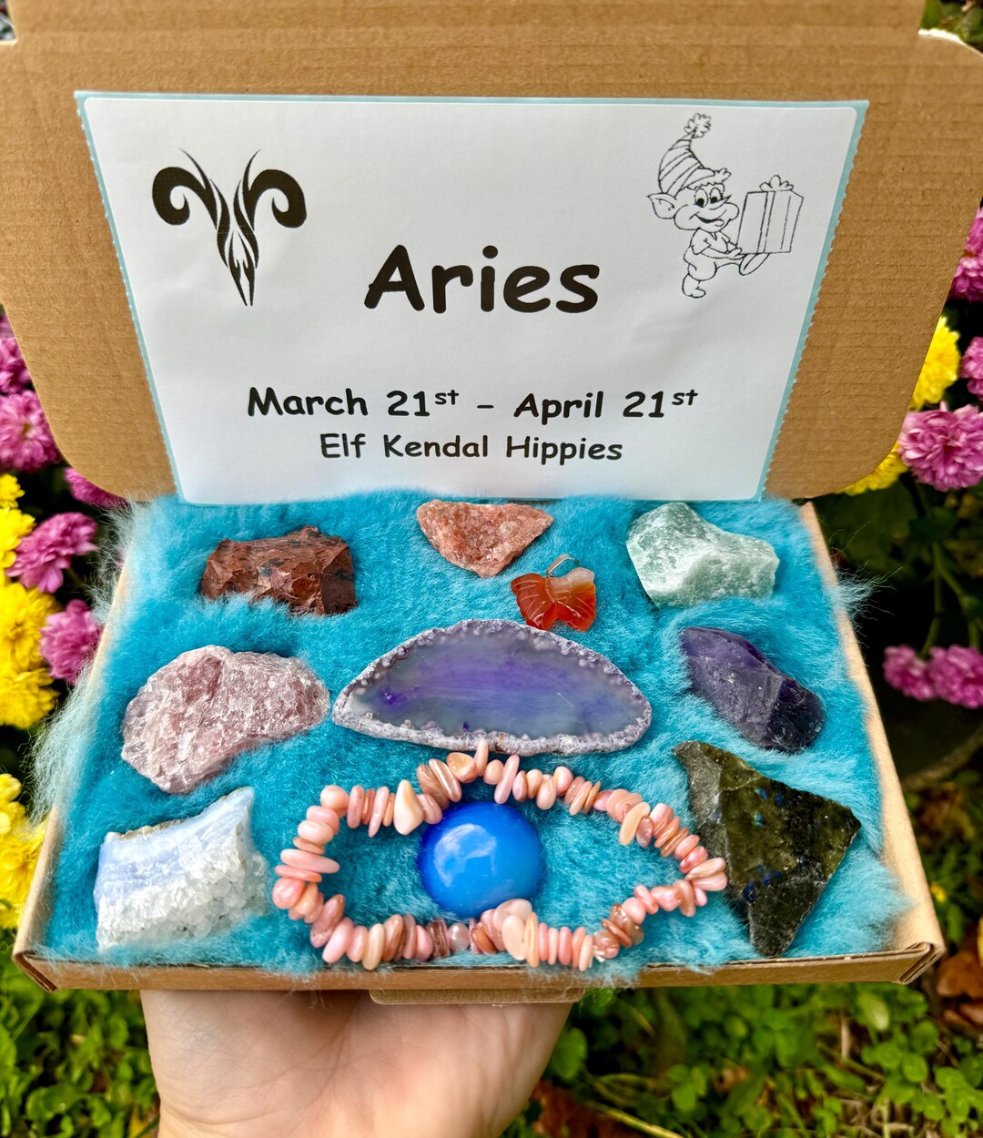 Aries Crystal Box for Rock Collector This Easter Includes Six Crystals ...