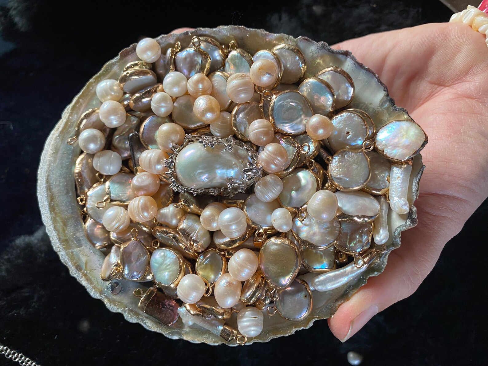 Giant Pearl Ring Huge Pearl Ring Lucifer Candy Adjustable Pearl Ring ...