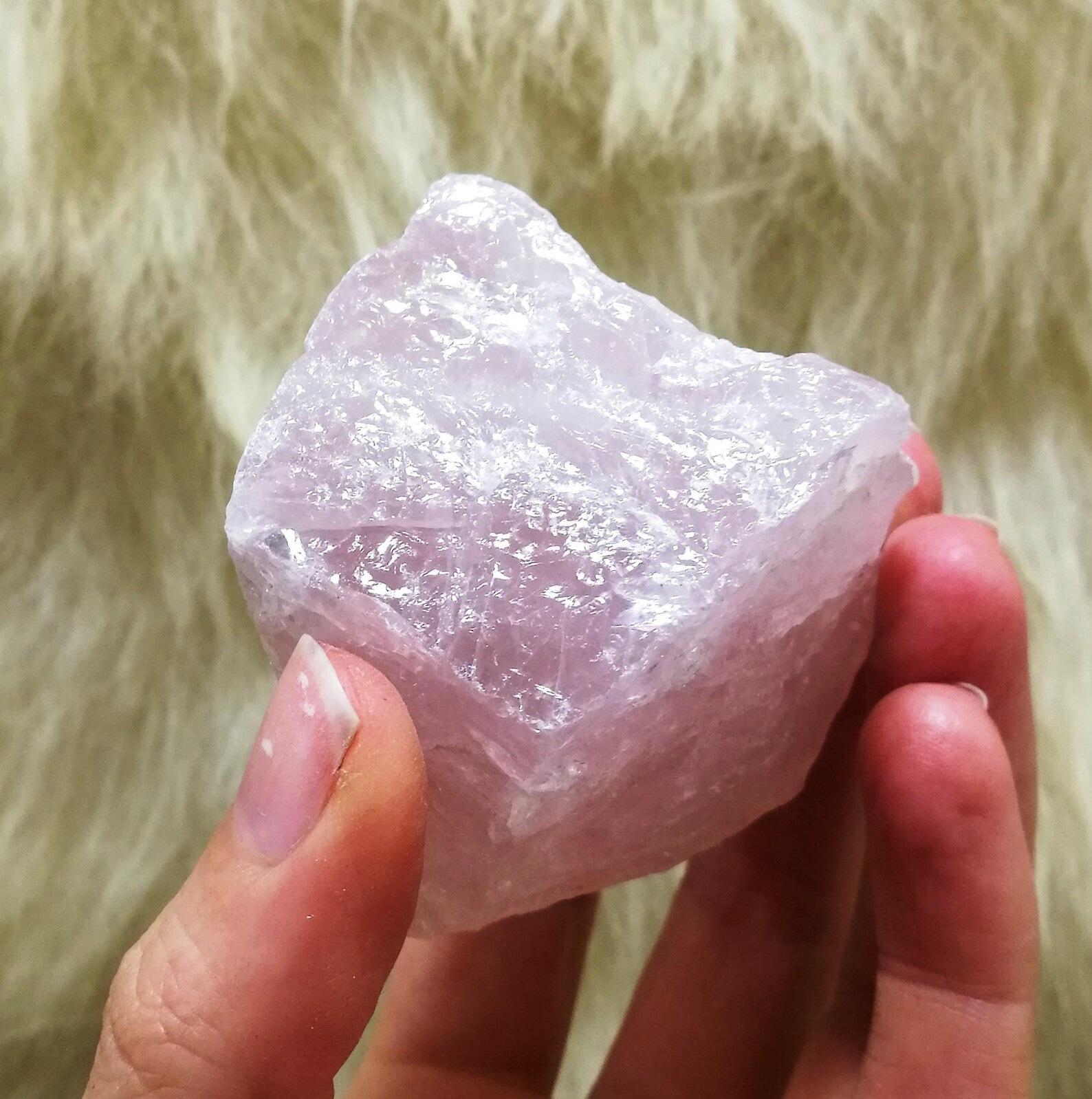 Raw crystal pink quartz chunk rough rose quartz healing rose | Etsy