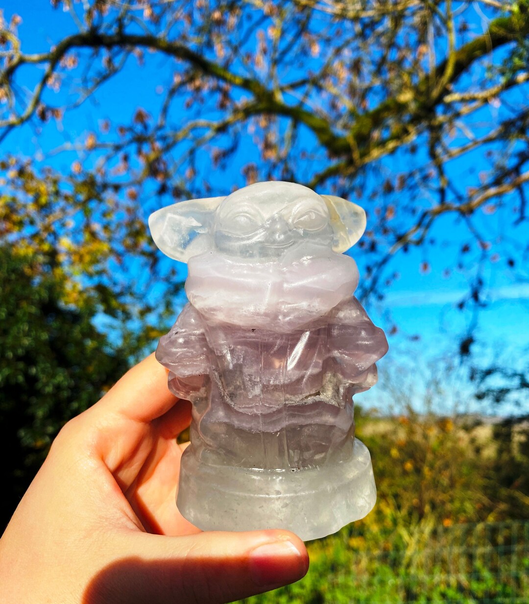 Fluorite Yoda Guru Statue Christmas Baby Yoda Star Wars - Etsy