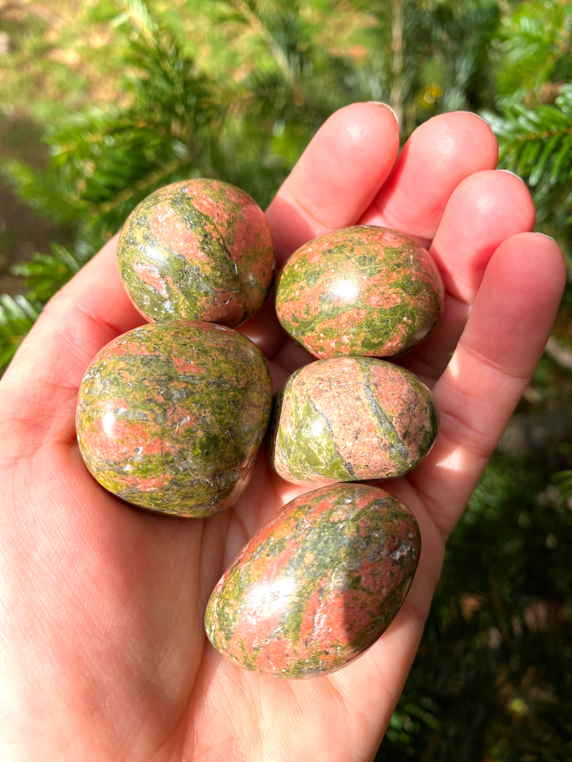 Unakite Tumble Stone Healing Stone Feng Shui Crystal Heart - Etsy UK