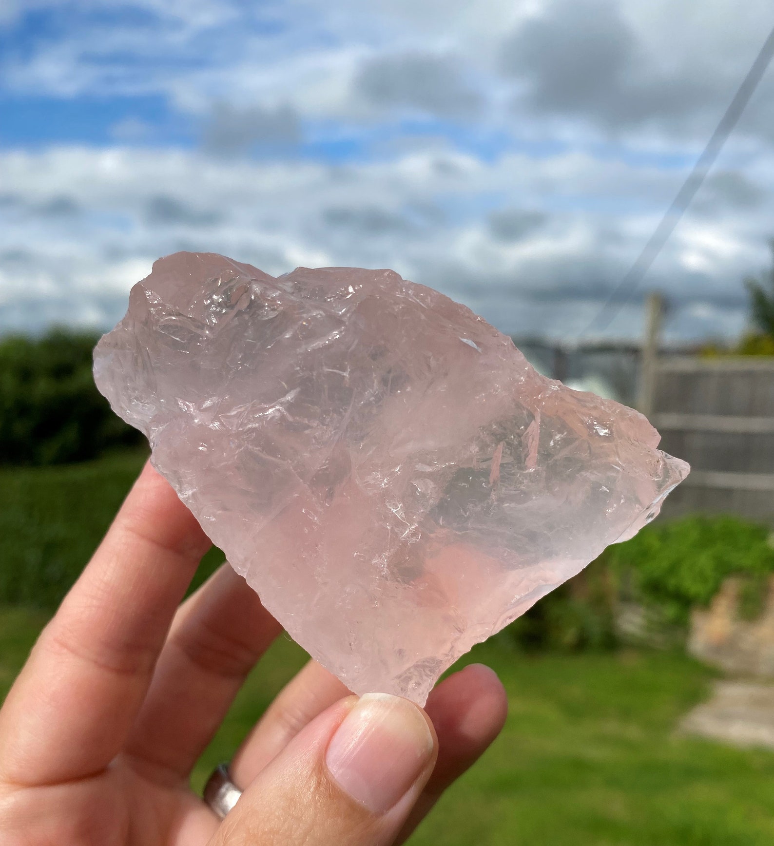 Love Stone Quartz Pink Quartz Raw Rough Crystal Pink Raw | Etsy UK