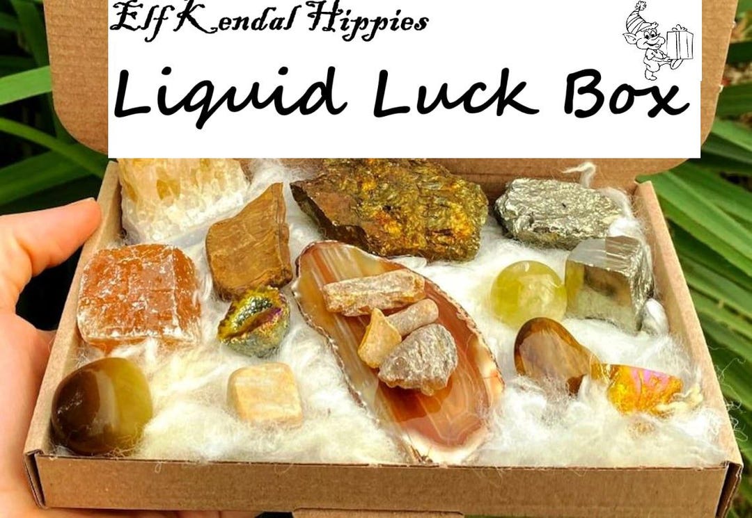 Liquid Luck Box, Red Berry Box, Elf Kendal Hippies Crystal Boxes of Raw ...