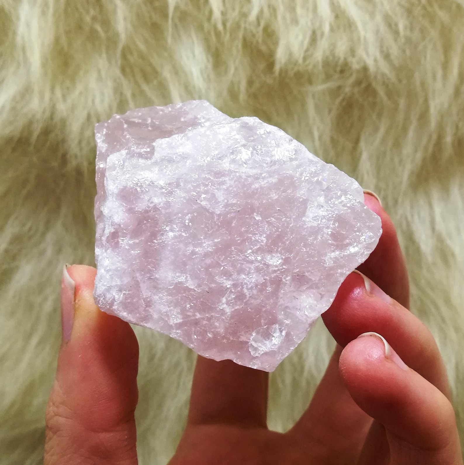 Raw crystal pink quartz chunk rough rose quartz healing rose | Etsy