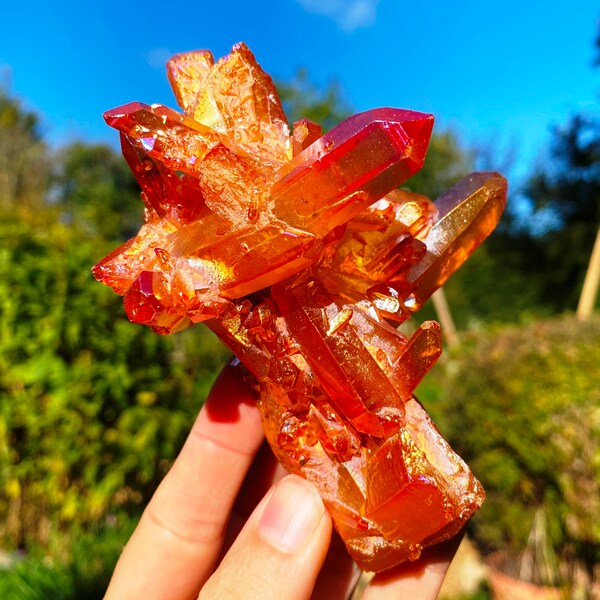 Red Orange Crystal - Etsy