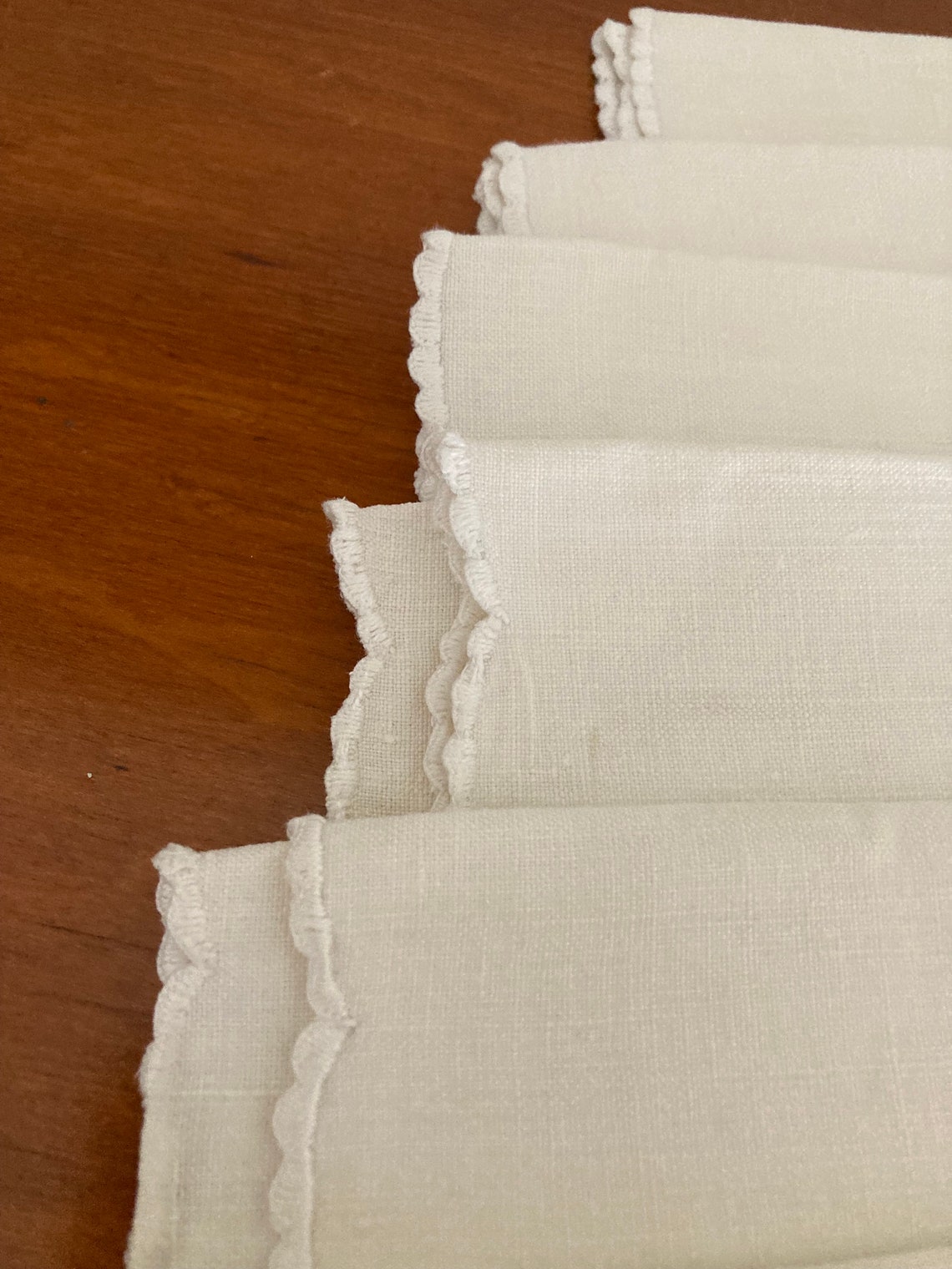 Antique Set of 12 Linen Embroidered Monogrammed Fine Linen Napkins ...