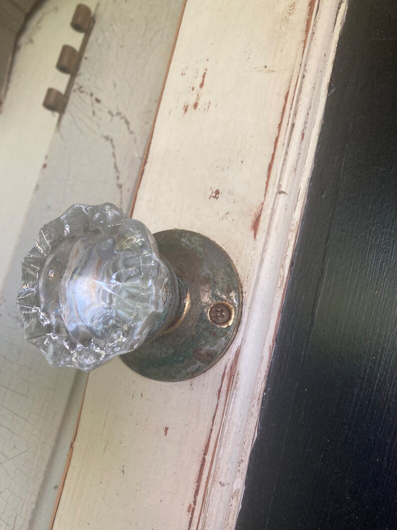 Antique Repurposed Cupboard Door Chalkboard. Glass Door Know and Old ...