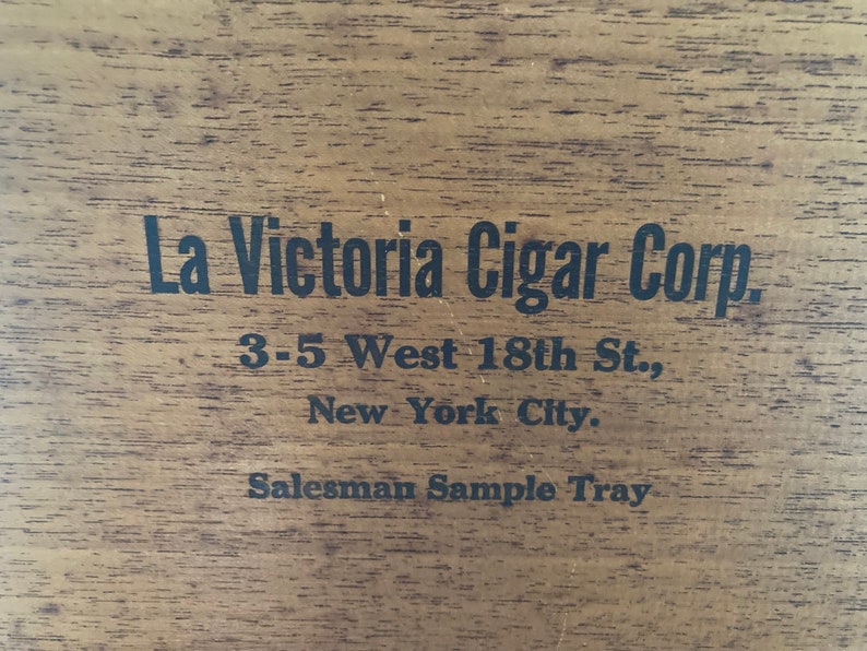 Vintage Cigar Wooden Dovetailed Tray. La Victoria Cigar Corp NY ...