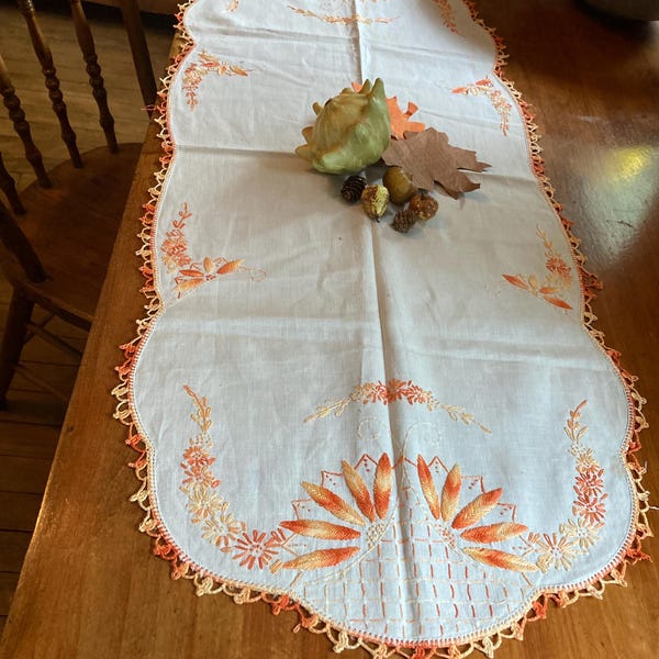Fall Table Runner Vintage - Etsy