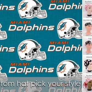 Custom Miami Dolphins Scrub Hat - Pick Your Style, Gift for Nurse, Gift ...