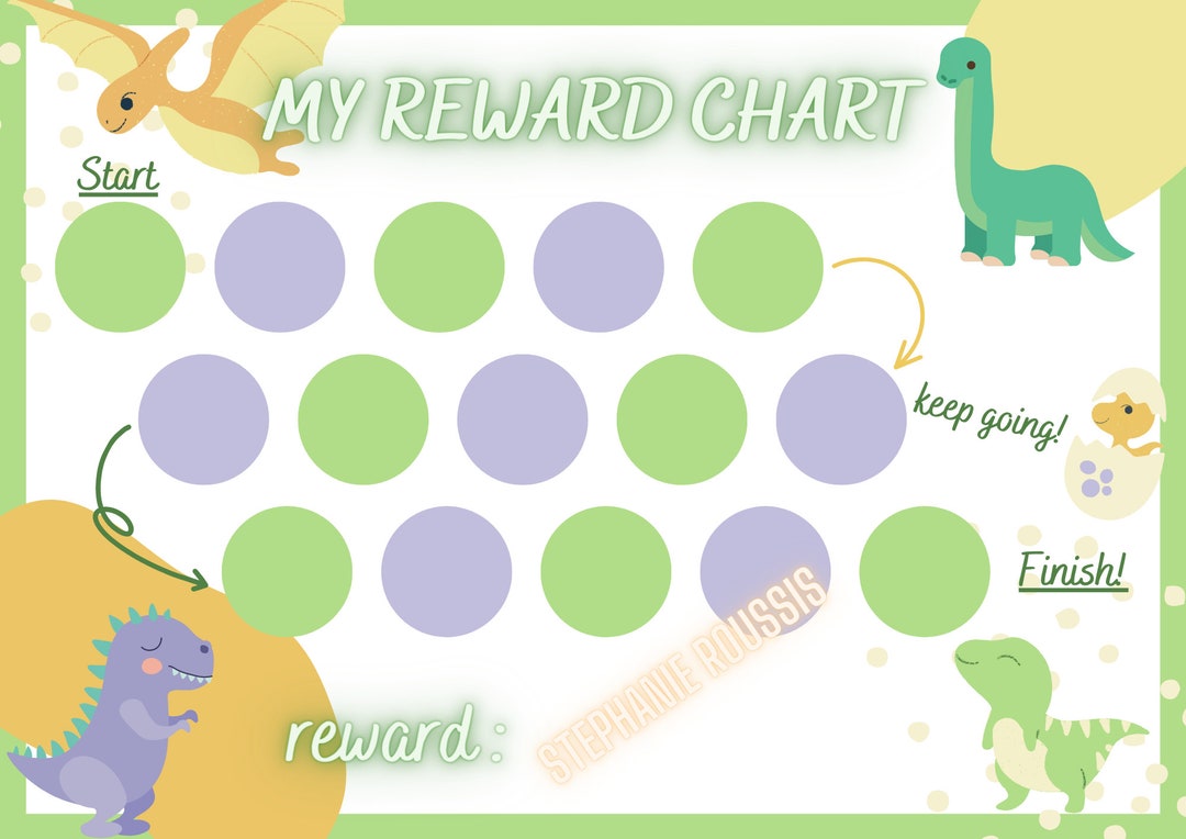 Dinosaur Rewards Chart | Dinosaur Sticker Tick Chart | Child Behaviour ...