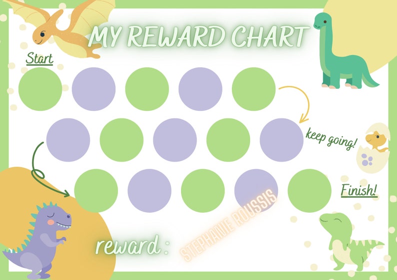Dinosaur Rewards Chart | Dinosaur Sticker Tick Chart | Child Behaviour ...