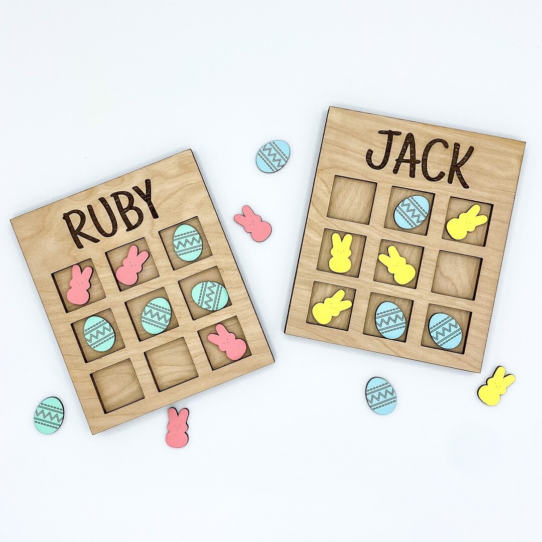 Easter Tic-tac-toe Game Board Wooden Easter Tic-tac-toe - Etsy