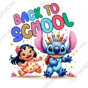 Stitch Back to School PNG: Lilo and Stitch Clipart (digital Download - Etsy
