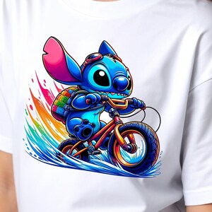 Png Files, Clipart Stitch PNG, 4 Stitch Clipart, Cute STITCH on a Bike ...