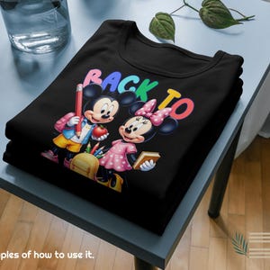 Minnie and Mickey Back to School PNG | First Day of School Sublimation ...