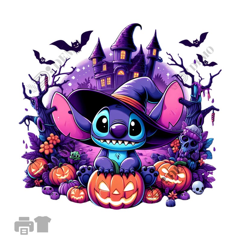 Stitch Halloween Wallpaper - Etsy
