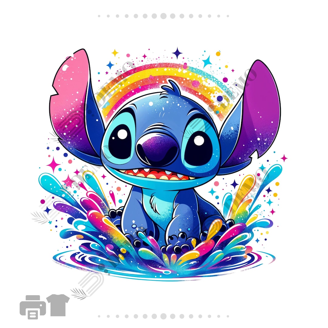 Stitch Splash PNG, Clipart Stitch PNG, Stitch PNG Transparent, Cute ...
