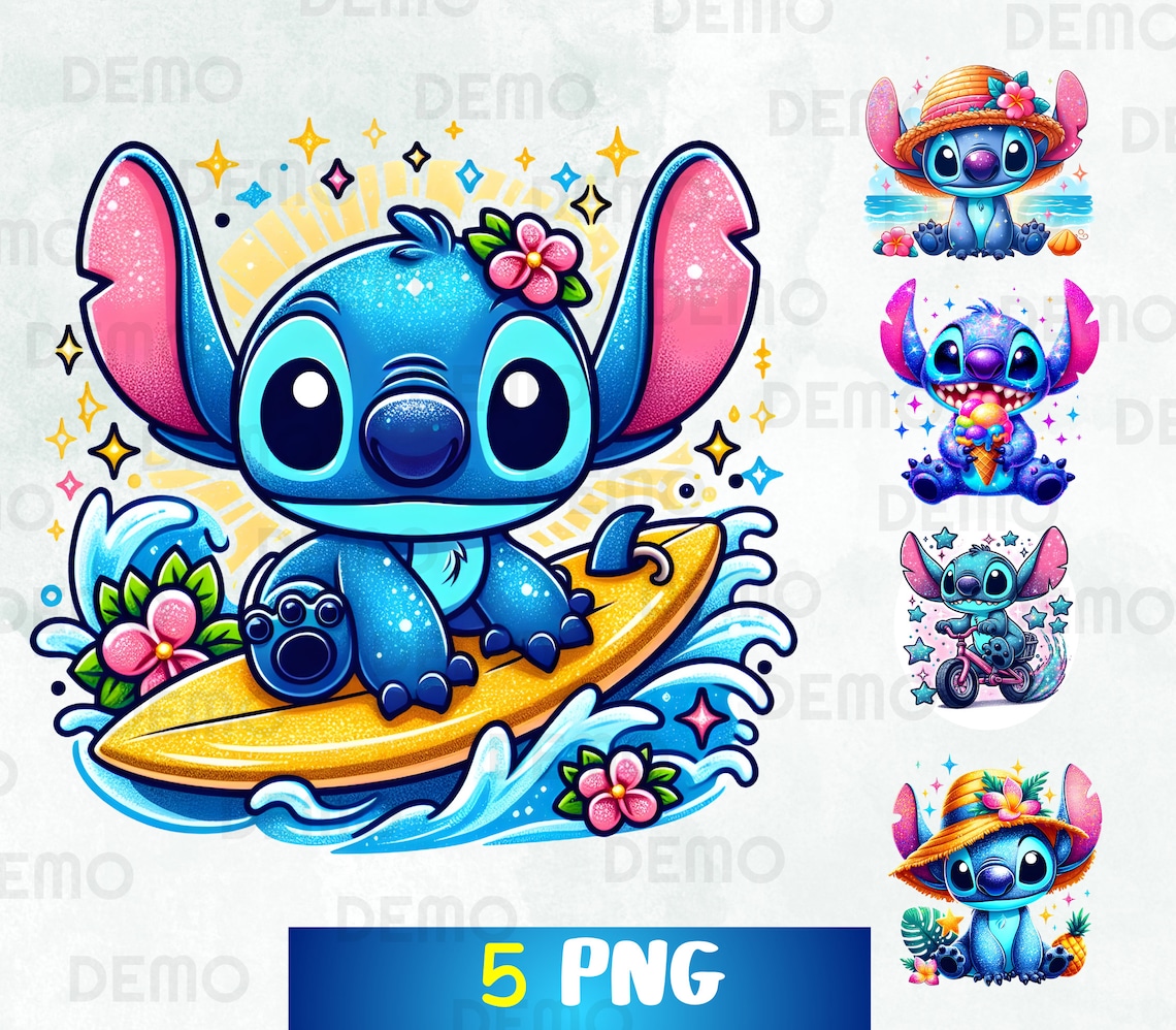 Stitch 5 PNG, Bundle Stitch PNG, 5 Stitch Png, Cute Stitch Clipart ...