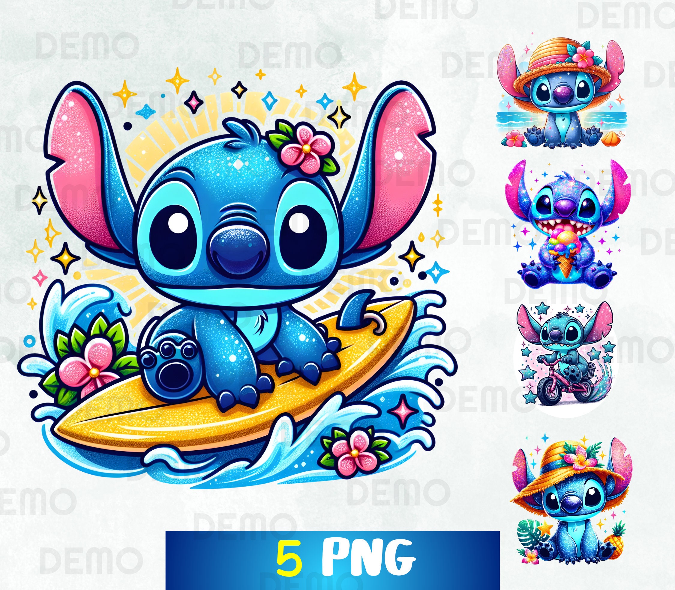 Stitch 5 PNG, Bundle Stitch PNG, 5 Stitch Png, Cute Stitch Clipart ...