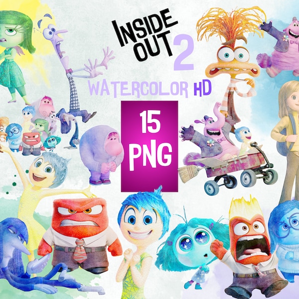 Inside Out 2 Png Watercolor - Etsy
