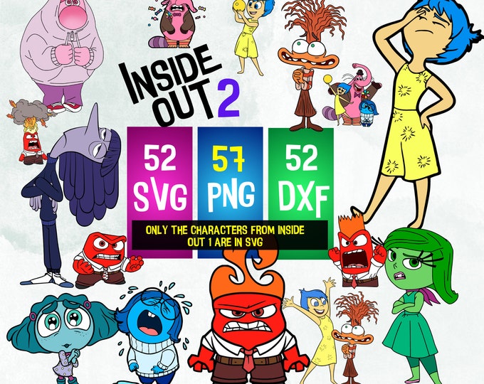 Inside Out 2 PNG, Inside Out Clipart, Inside Out Cake Topper, Digital ...