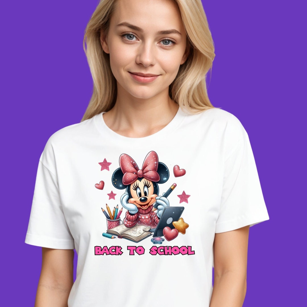 Minnie Back to School Png, Sublimation, Minnie Png, Pink Design Back to ...