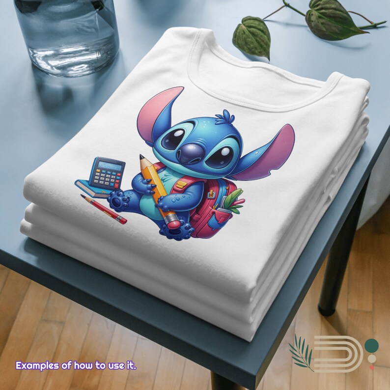 Stitch Back to School 10 Pngs, Clipart Stitch PNG, 10 Stitch Clipart ...