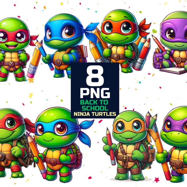 Ninja Turtle Clipart - Etsy