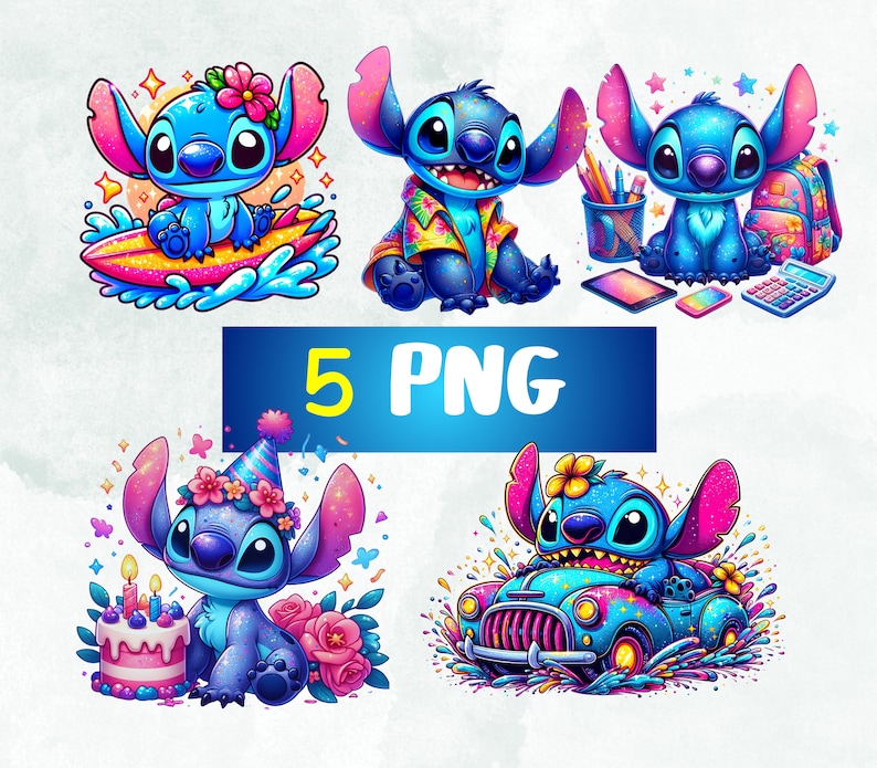 Stitch PNG, Stitch PNG, Stitch 5 PNG, Cute Stitch Clipart, Instant ...