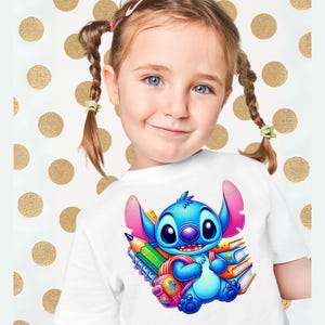 Stitch Back to School PNG, Cute Stitch Clipart PNG, Transparent Stitch ...