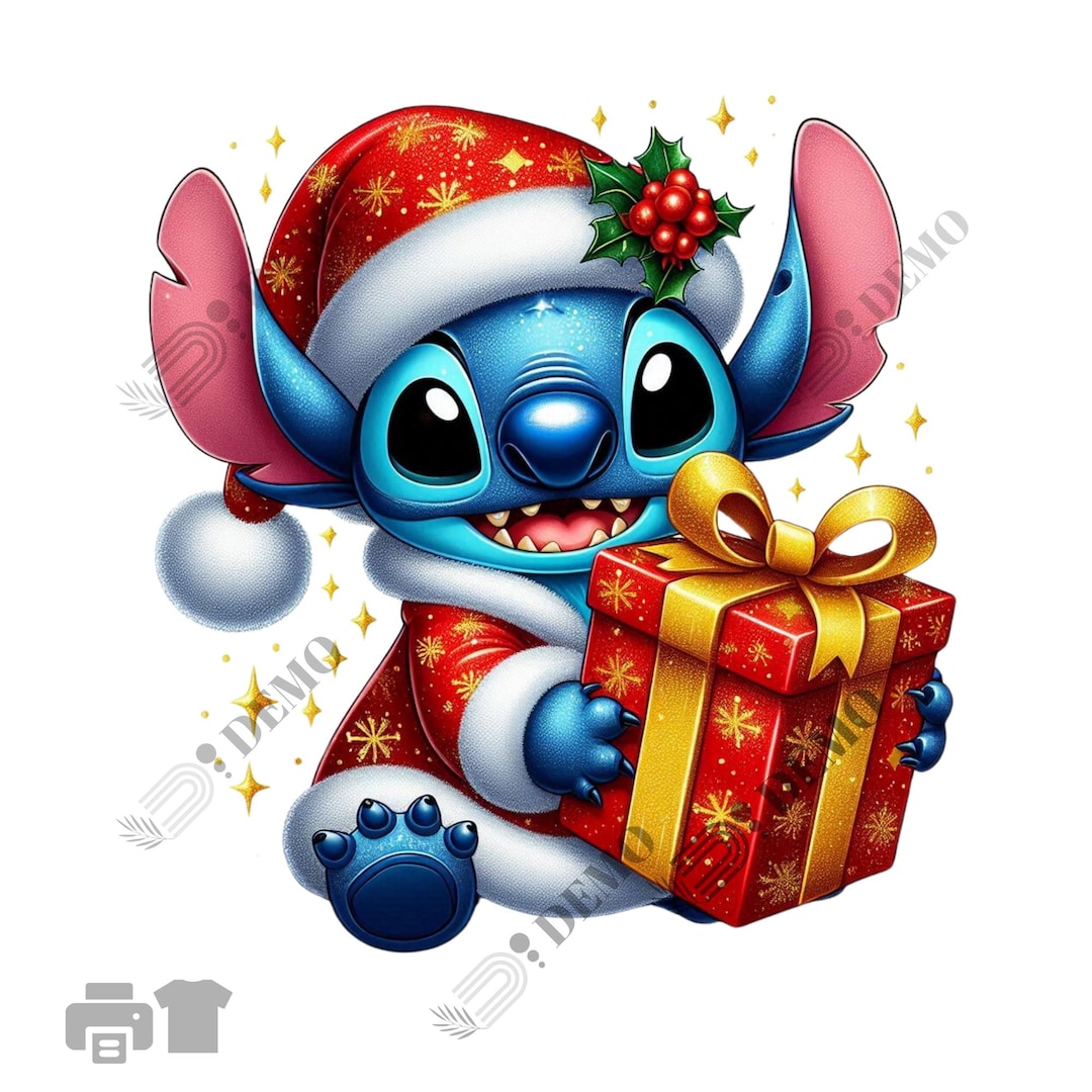 Stitch Christmas PNG, Clipart Stitch PNG, Stitch Png Transparent, Cute ...